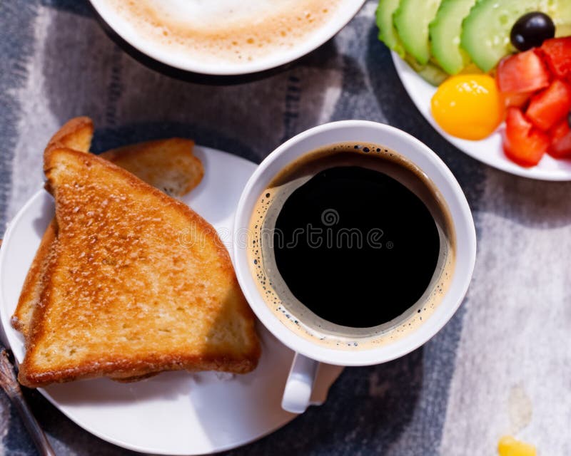 Beautiful Breakfast with Cup on Top of a Table in a Beautiful Setting ...