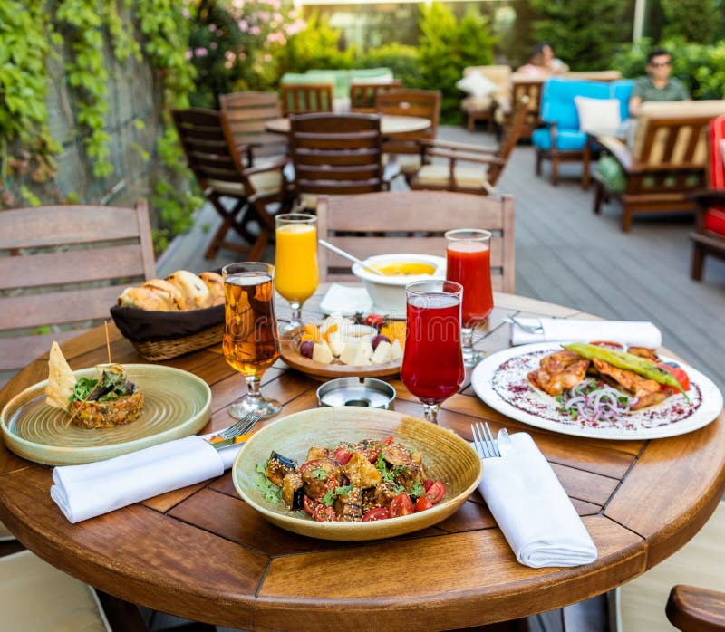 Beautiful breakfast table stock photo. Image of grub - 121293320