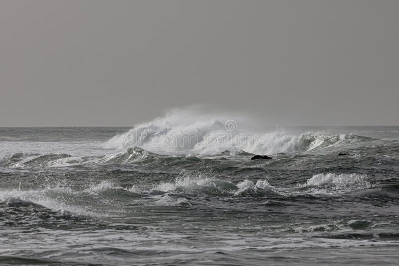 Beautiful Breaking White Waves Stock Photo - Image of breaking, rough ...