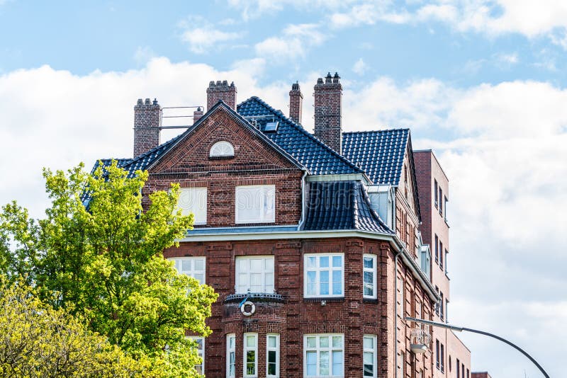 Beautiful Brick Building in the Downtown of Hamburg, Germany Editorial ...