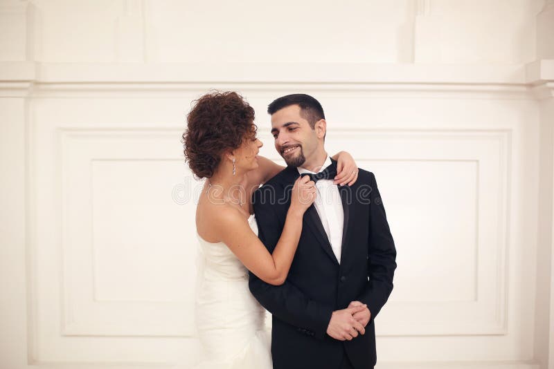 Beautiful bridal couple stock image. Image of portrait - 58203987