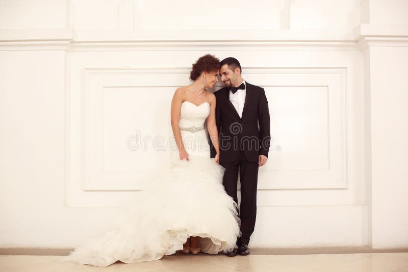 Beautiful bridal couple stock image. Image of elegant - 58203961