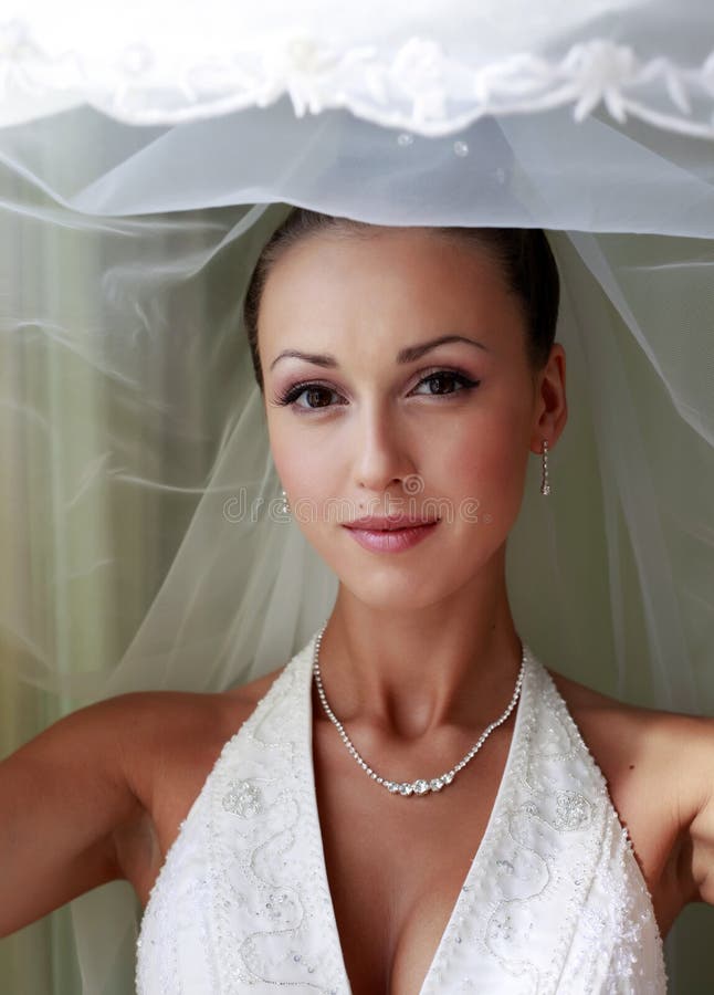 Beautiful bride stock photo. Image of portrait, bridal - 10553072