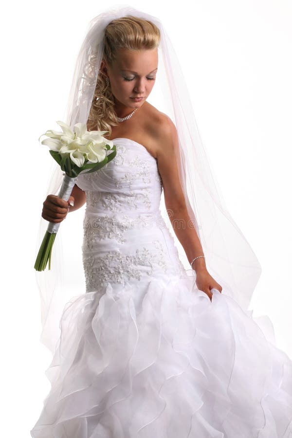 Beautiful African American Bride Portrait Stock Photo - Image of person ...