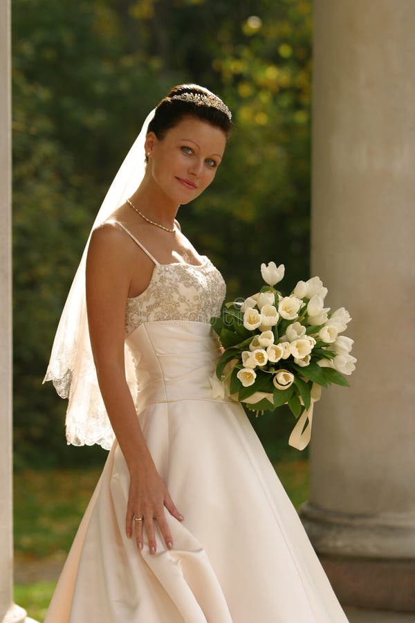 Beautiful bride stock photo. Image of ready, flowers, beautiful - 1681598