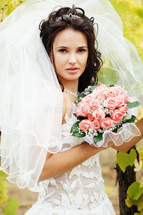 Beautiful bride stock image. Image of bouquet, bride - 21153339