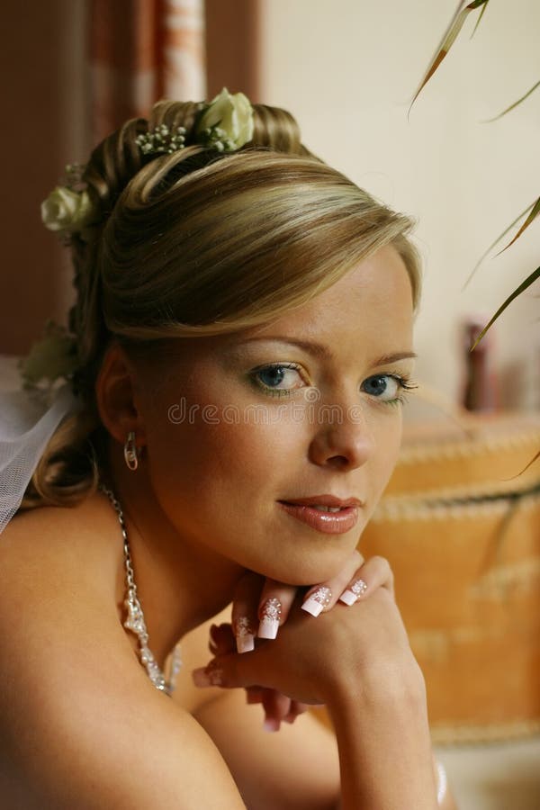 Beautiful bride stock image. Image of gown, wedding, beautiful - 2574767