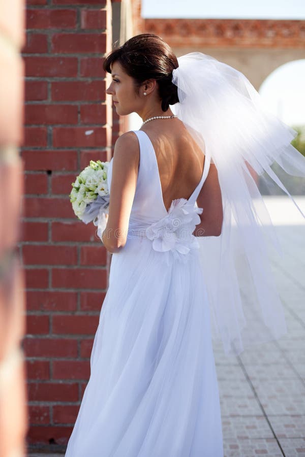 Beautiful bride stock image. Image of married, bouquet - 27045419