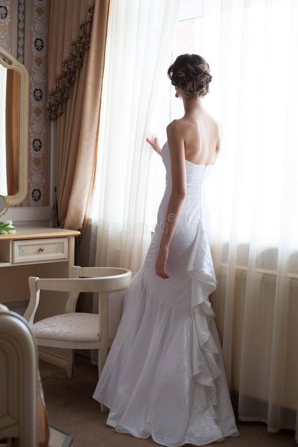 Beautiful Bride stock image. Image of back, blonde, dramatic - 2606211