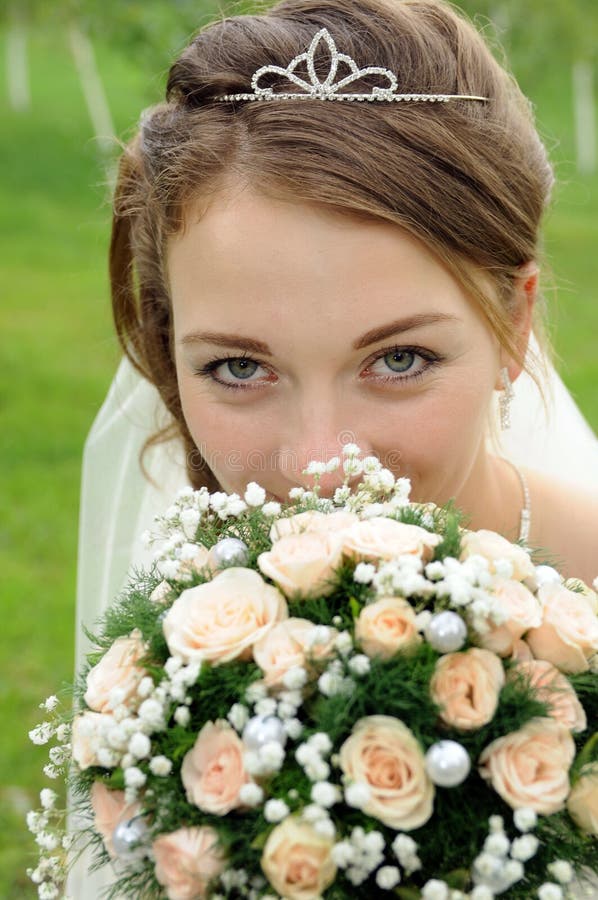 Beautiful Bride stock photo. Image of female, lips, accessories - 29602536