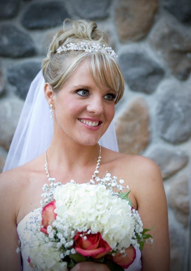 A beautiful bride. stock photo. Image of portrait, bouquet - 6419522