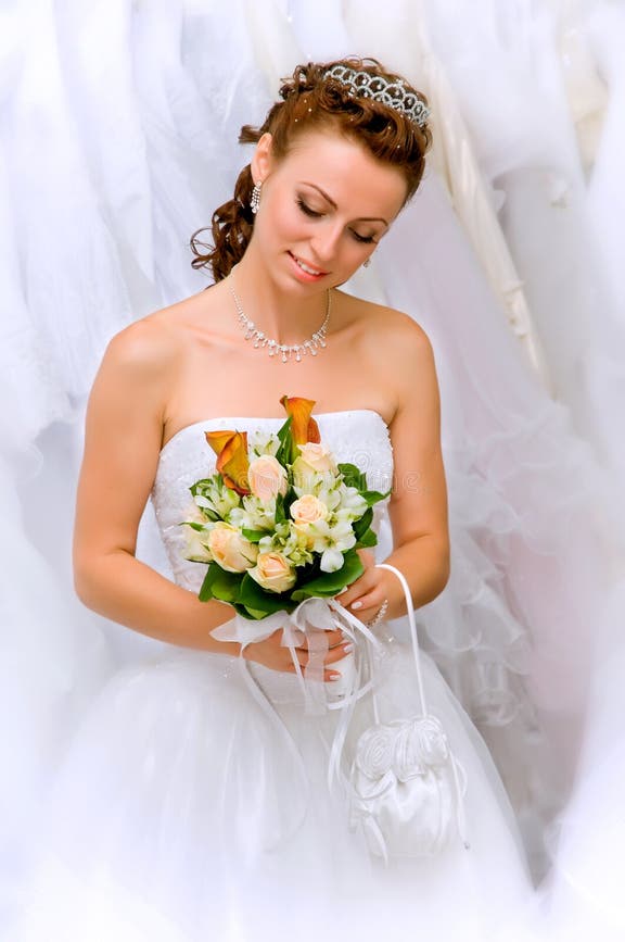 Beautiful bride stock photo. Image of saloon, female, bride - 6890838