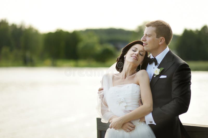 Beautiful bride and groom stock photo. Image of lift - 32344728