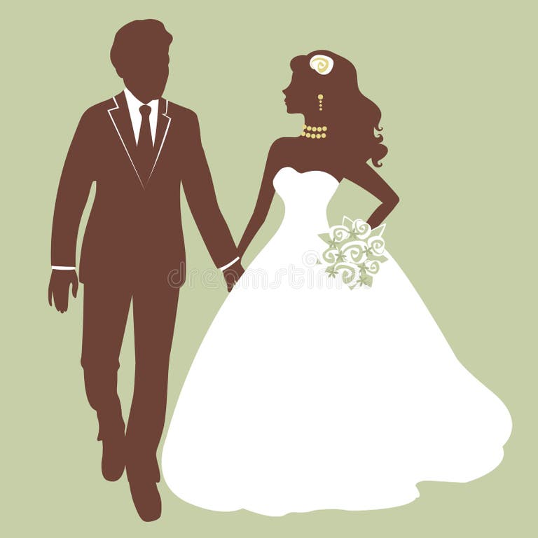 Bride Groom Silhouette Running Stock Illustrations – 22 Bride Groom ...