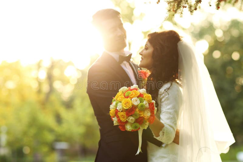 Beautiful bride and groom stock image. Image of happy - 39834569