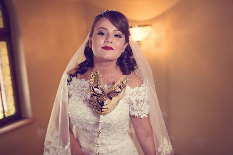 Beautiful Bride on Her Wedding Day Stock Photo - Image of girl ...