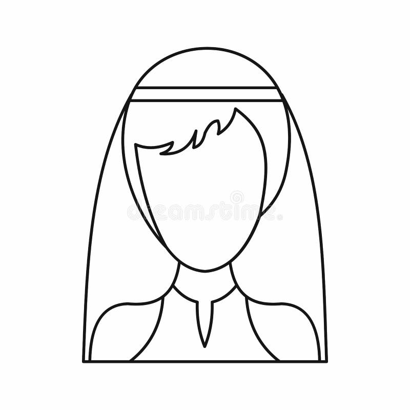 Beautiful Bride Icon, Outline Style Stock Vector - Illustration of ...