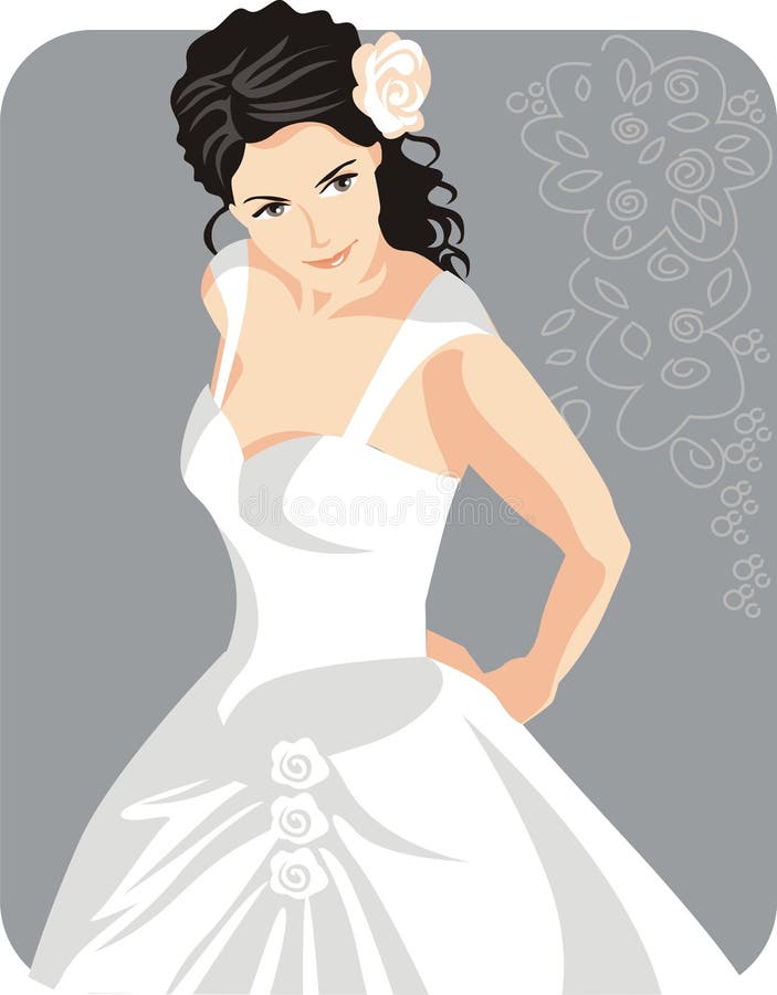 Beautiful Bride Illustration Stock Illustration - Illustration of ...