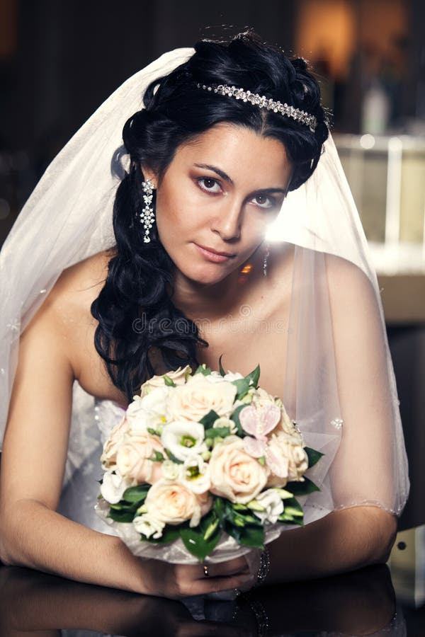 Beautiful bride stock image. Image of happiness, glamour - 31878785
