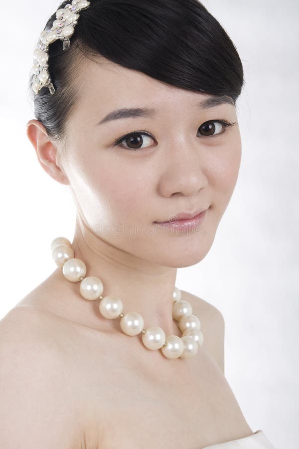 Beautiful Bride with Perfect Natural Makeup Stock Photo - Image of ...