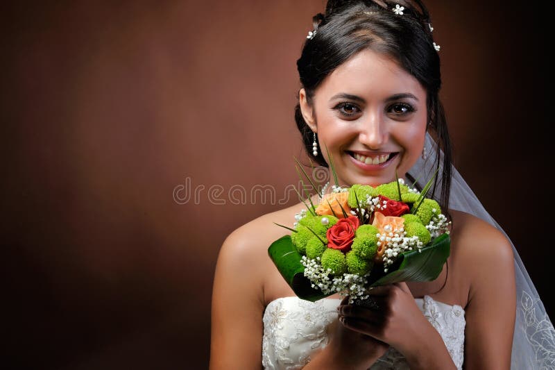 Beautiful bride portrait stock image. Image of engagement - 11191439