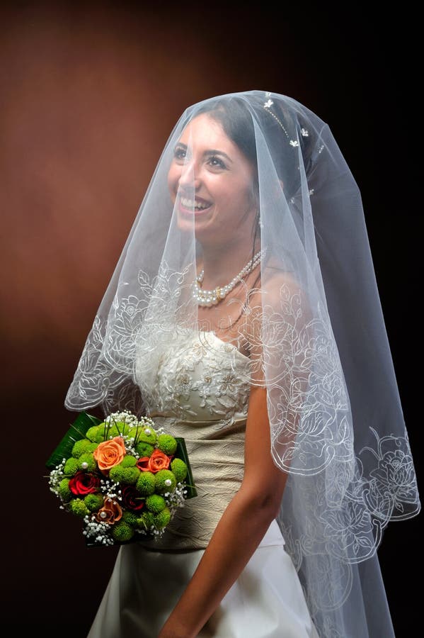 Beautiful bride portrait stock image. Image of model - 12552479