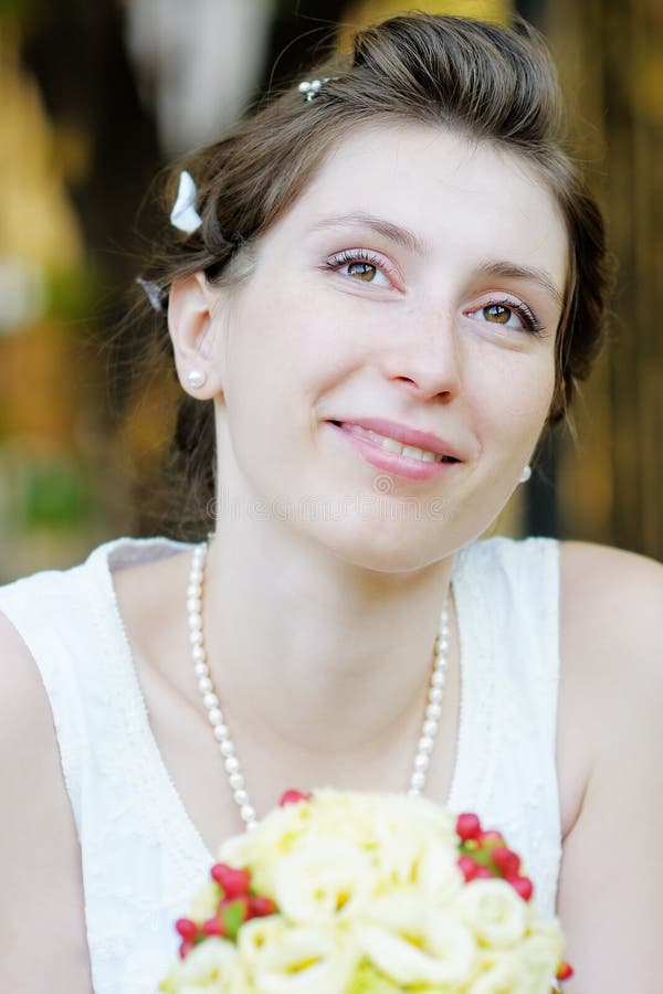 Beautiful bride portrait stock photo. Image of fashion - 28278592