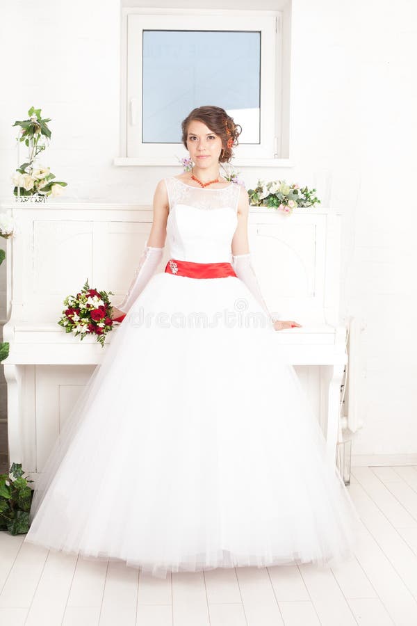 Beautiful bride stock photo. Image of romance, bouquet - 49186068