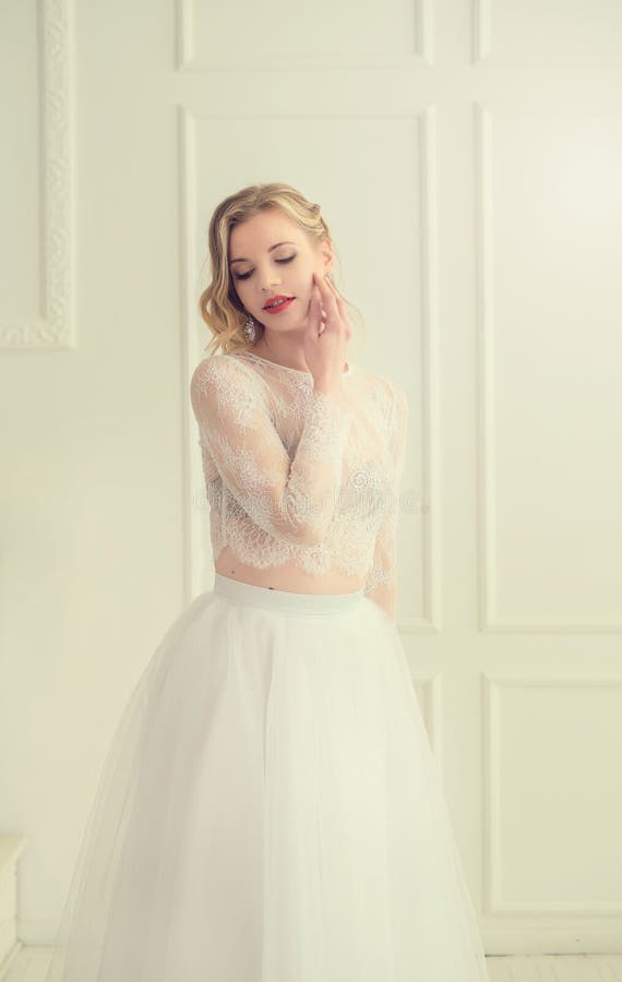 Beautiful bride standing stock image. Image of love, bridal - 80267437
