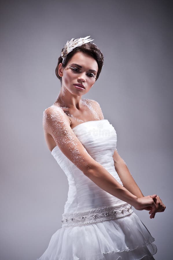 Beautiful Bride Studio Portrait Stock Image - Image of married ...