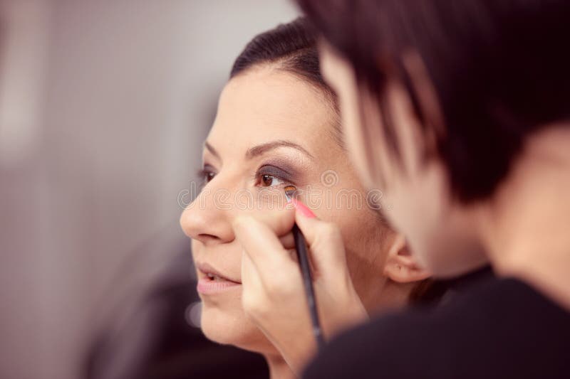 Beautiful Bride To Be at Make Up Studio Stock Image - Image of business ...