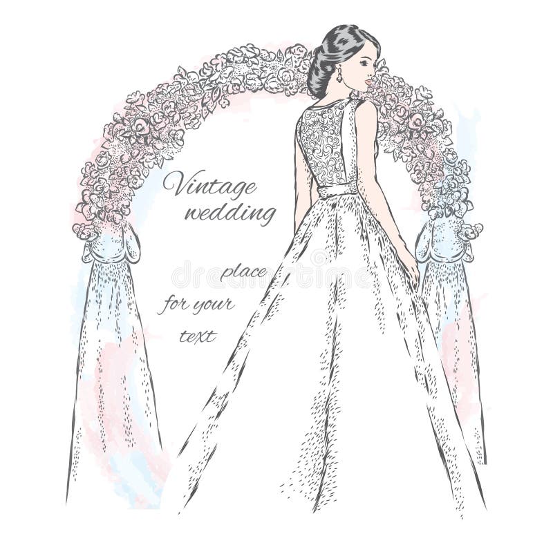 Beautiful Bride Wedding Beautiful Girl In A Wedding Dress Stock