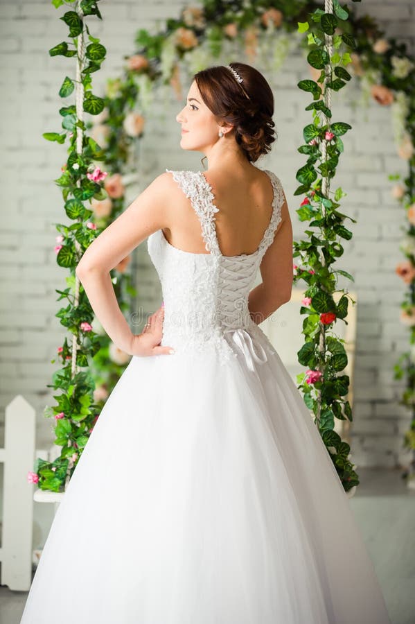 Beautiful Bride before Wedding Ceremony Stock Photo - Image of bride ...