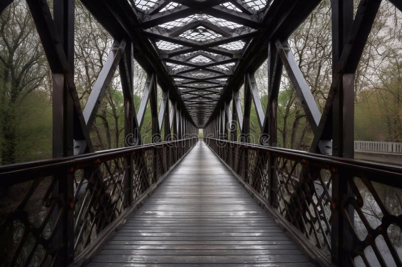 A Beautiful Bridge from the Middle of Symmetry. AI Generated Stock ...