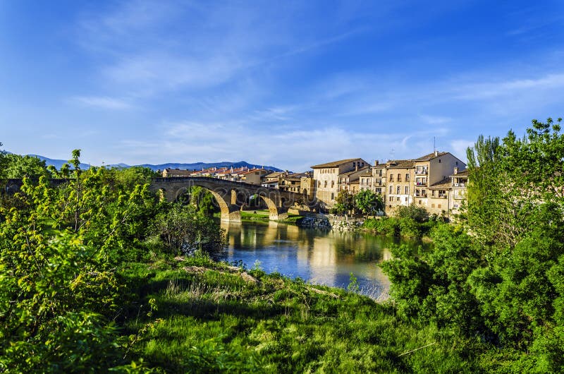 Beautiful Bridge in the Village Stock Photo - Image of river, cityscape ...