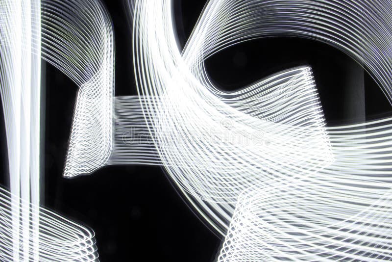 Beautiful Bright Abstract Light Pattern on Black. Stock Photo - Image ...