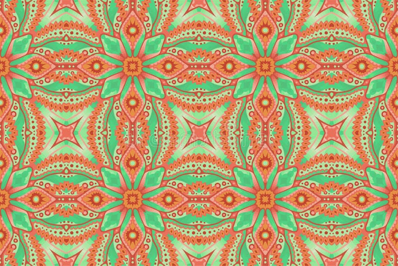 Abstract Art Bright with Eastern Seamless Pattern Stock Vector ...