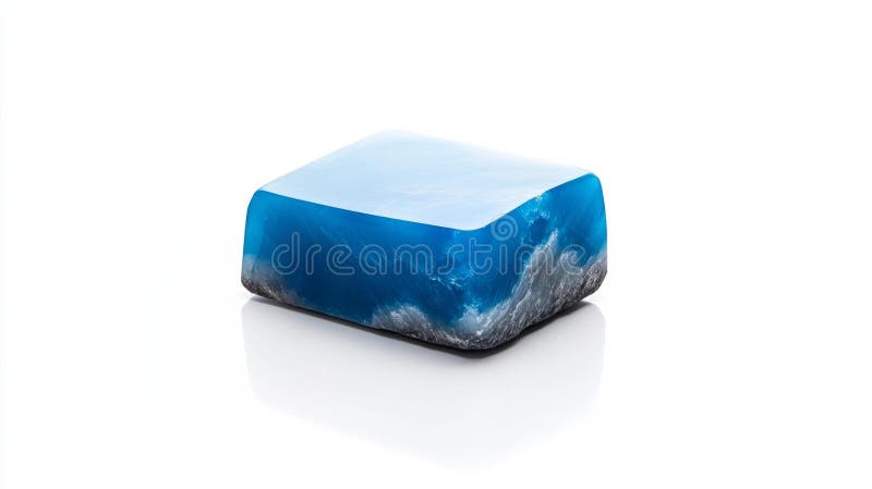 Bright Blue Soap Bar with Smooth Edges and Unique Pattern Stock ...