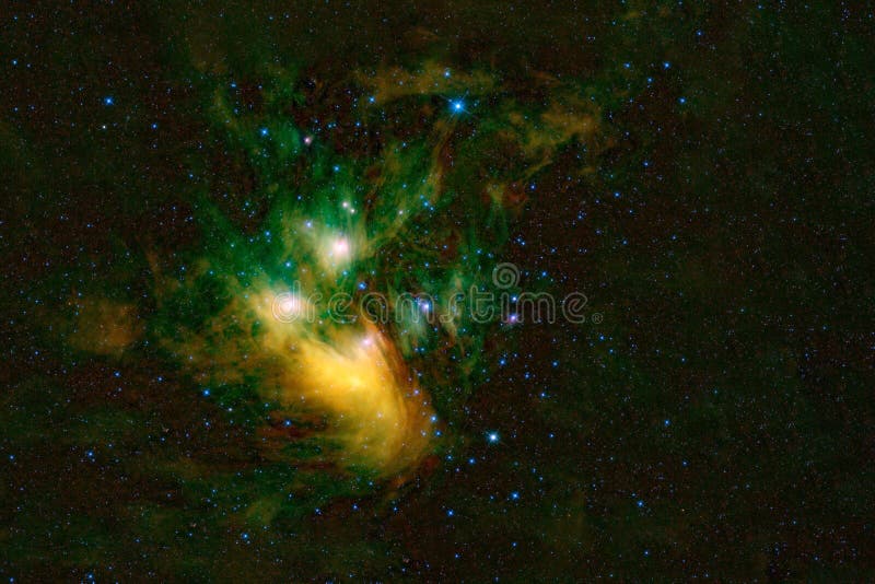 A Beautiful Distant Galaxy of Green Color. Elements of this Image Were ...