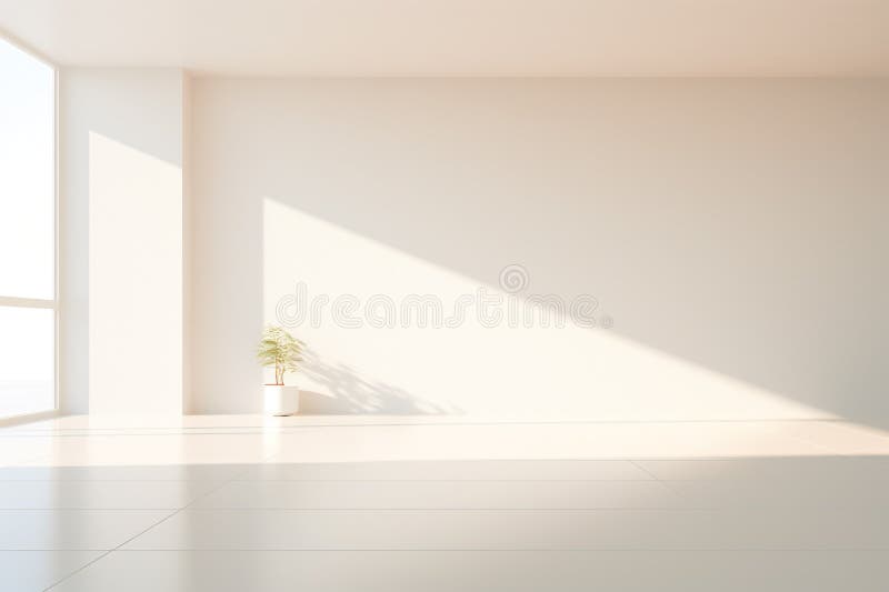 Beautiful, Bright Empty Interior Space with a Fresh, Airy Ambiance ...
