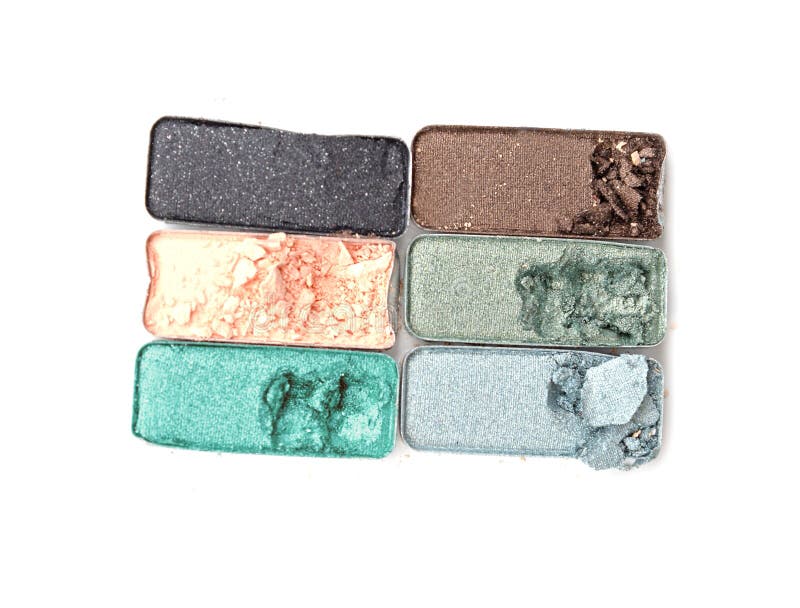 Beautiful Bright Eye Shadows Isolated on White. Stock Photo - Image of ...