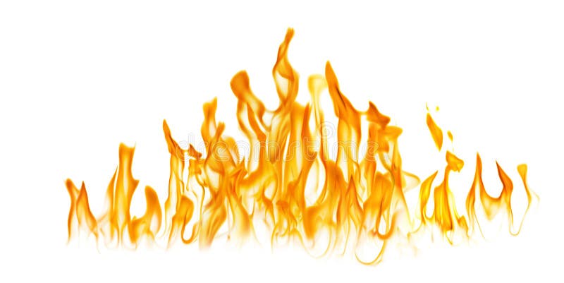 Beautiful Bright Fire Flames on White Background Stock Illustration ...
