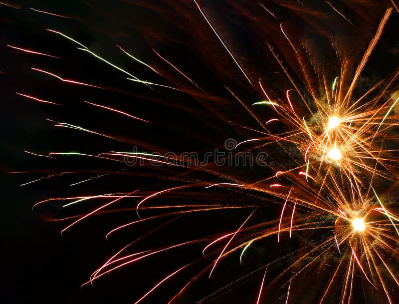 Beautiful Bright Firework Lighting Up Night Sky, Closeup Stock Photo ...