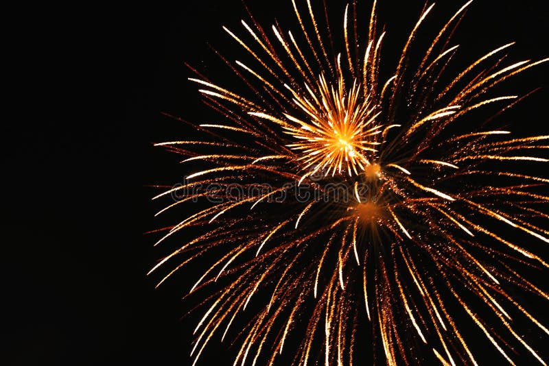 Beautiful Bright Fireworks Lighting Up Night Sky Stock Photo - Image of ...