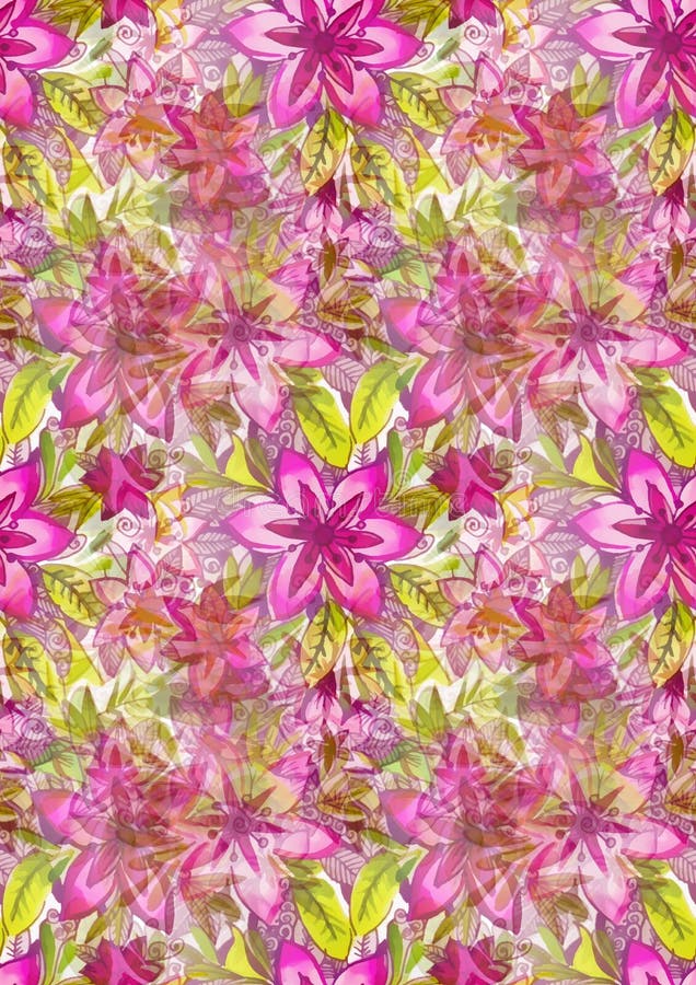 Beautiful Bright Floral Seamless Pattern Stock Illustration ...