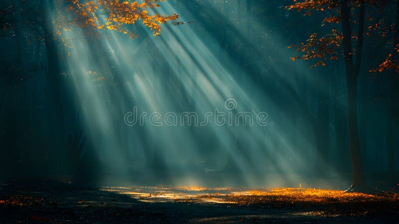 Beautiful Bright Forest in Sunlight Stock Photo - Image of nature ...
