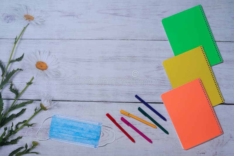 Beautiful Bright Layout of School Subjects on a Background of Painted ...