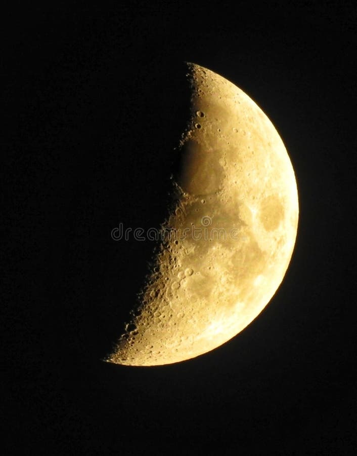 Beautiful Bright Moon with Surface Creators in Dark Night Sky Potrait ...