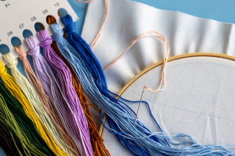 Beautiful Bright Multi-colored Threads for Hand Embroidery and Knitting ...