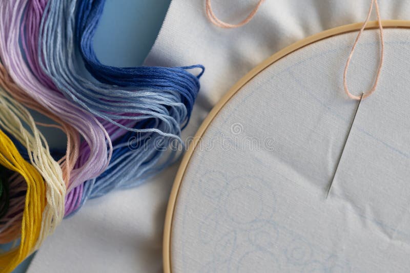 Beautiful Bright Multi-colored Threads for Hand Embroidery and Knitting ...